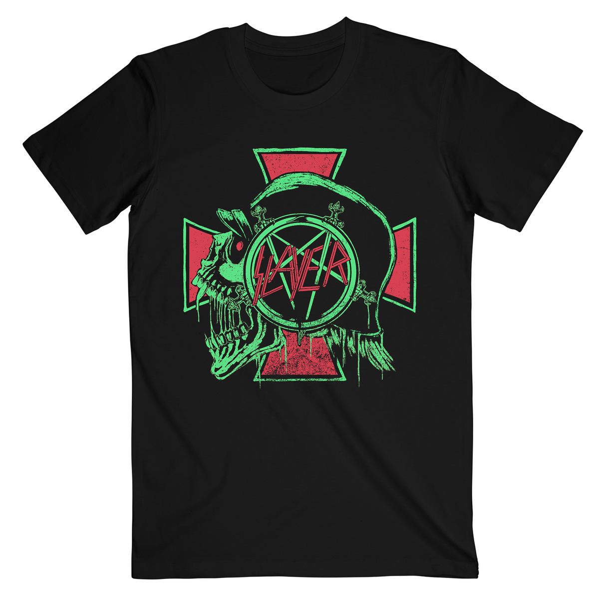 Green Skull Black Tee – Slayer